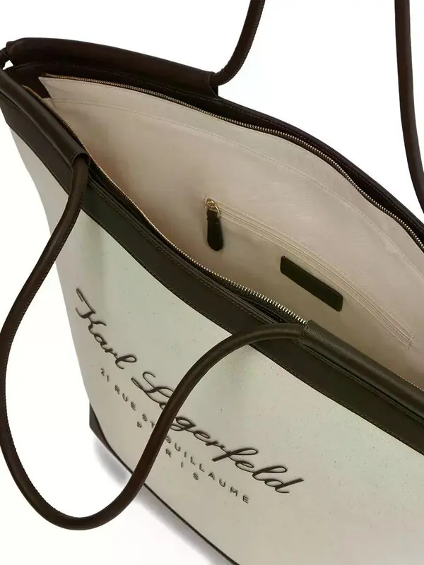 Karl Lagerfeld Large Hotel Beach Bag - Neutrals