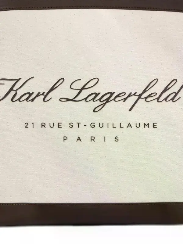 Karl Lagerfeld Large Hotel Beach Bag - Neutrals