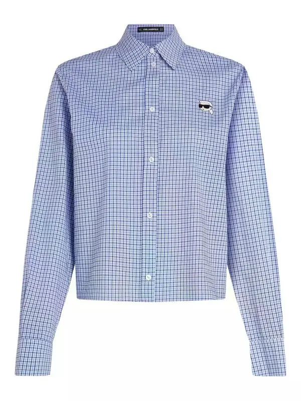 Karl Lagerfeld Ikon Checked Blouse