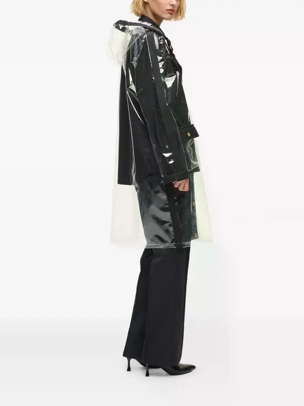 Karl Lagerfeld Pockets Hooded Raincoat