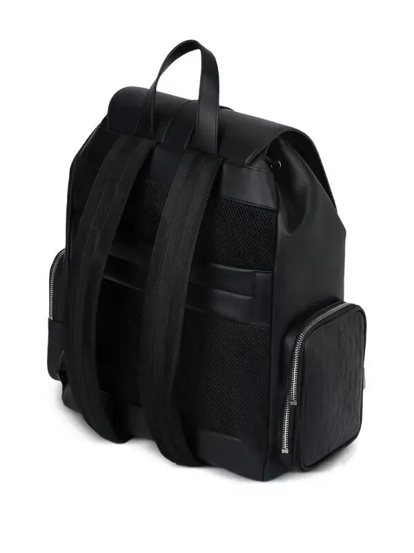 Karl Lagerfeld Embossed Buckle Backpack