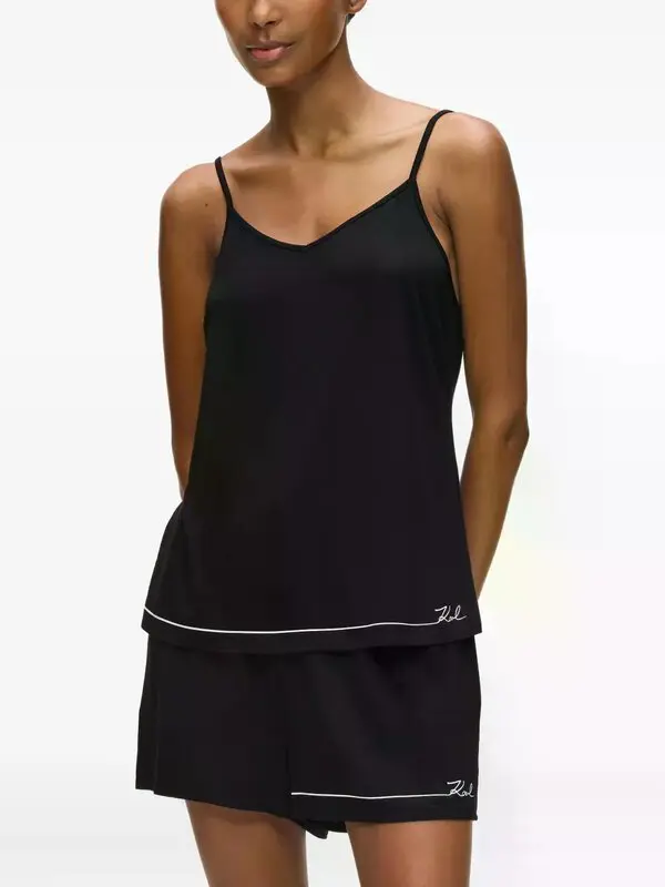 Karl Lagerfeld Logo-detailing Pajamas - Black
