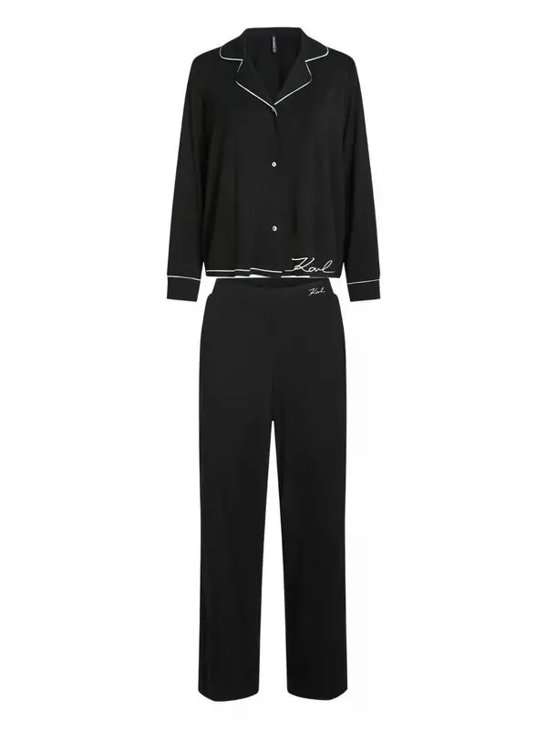 Karl Lagerfeld Signature Pajamas - Black