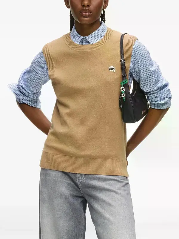 Karl Lagerfeld Logo Appliqué Vest