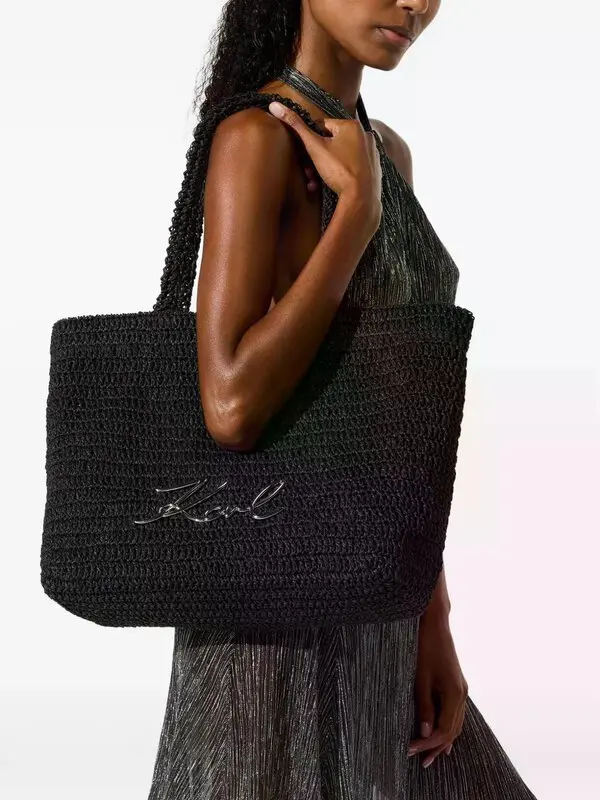 Karl Lagerfeld K/signature Crochet Beach Bag