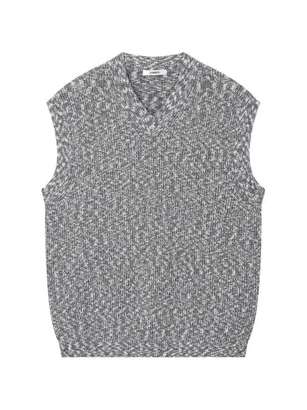 STUDIO TOMBOY V-neck Knitted Vest - Black