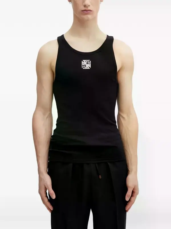 Vetements Round-neck Tank Top - Black