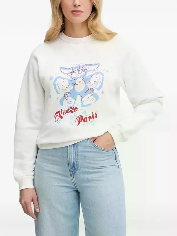 Kenzo Rabbit-print Sweatshirt - White