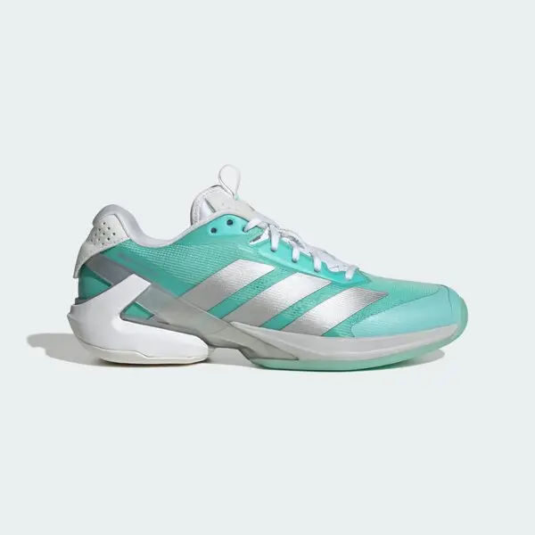 Adidas Adizero Ubersonic 5 Tennis Shoes - Flash Aqua / Silver Metallic / Blush Pink