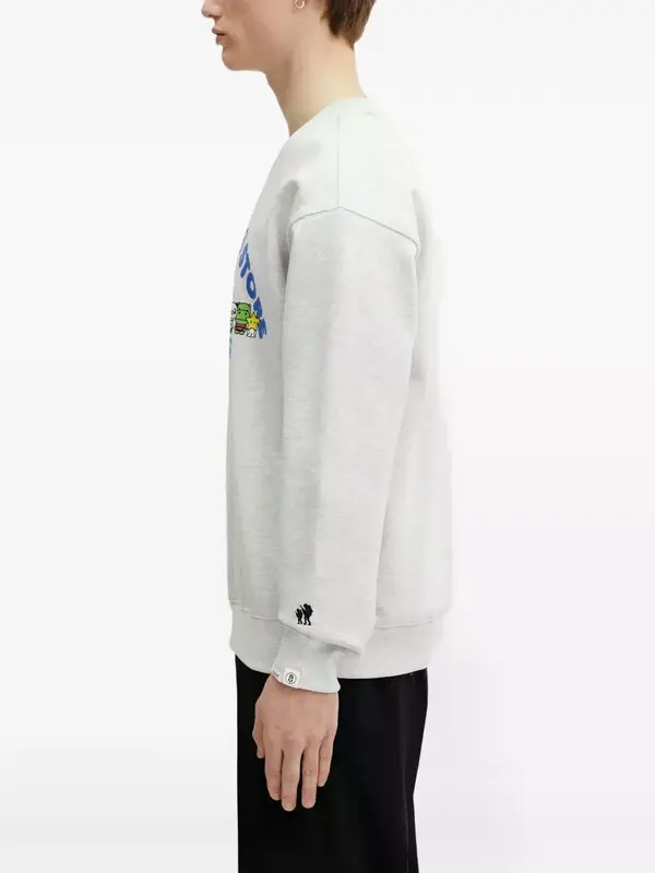 AAPE BY *A BATHING APE X Baby Milo Store Aapeunvs Crew Neck Sweatshirt - Grey