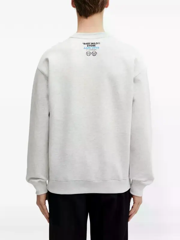 AAPE BY *A BATHING APE X Baby Milo Store Aapeunvs Crew Neck Sweatshirt - Grey