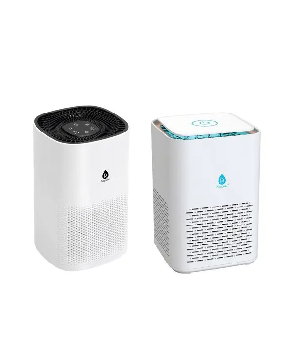 PURSONIC True Hepa Air Purifier Duo – 4-stage Large Room Purifier + Compact 3-stage Purifier Set - No Color