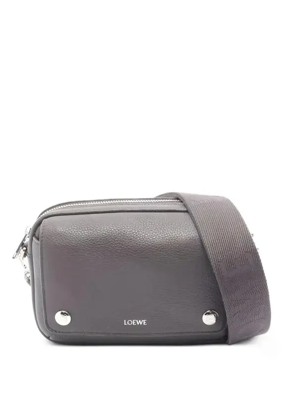 Loewe Pebble Leather Messenger Bag - Grey