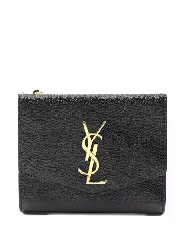 Saint Laurent 2020s Uptown Bi-fold Leather Wallet - Black