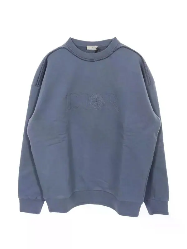 Dior Stone Island Vintage Logo Embroidery Sweatshirt - Blue