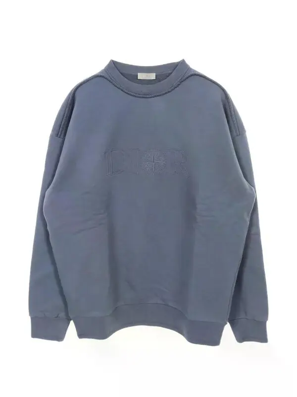 Dior Stone Island Vintage Logo Embroidery Sweatshirt - Blue