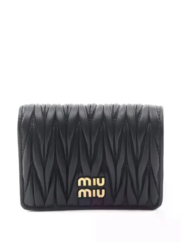 Miu Miu 2020s Leather Wallet - Black
