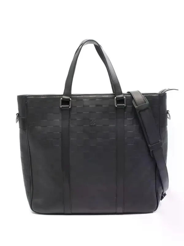 LOUIS VUITTON 2014 Pm Tadao Damier Leather Tote Bag - Black