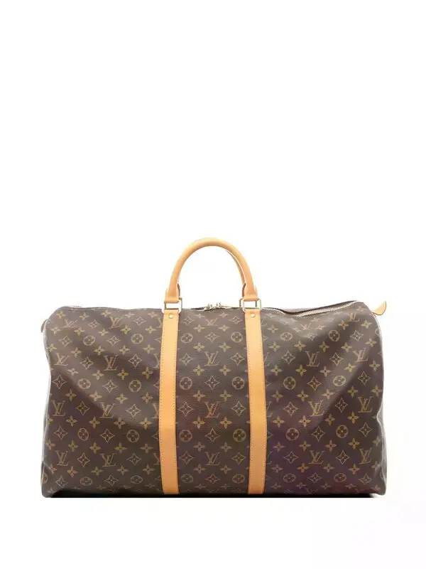 LOUIS VUITTON 1998 Monogram Leather Bag - Brown