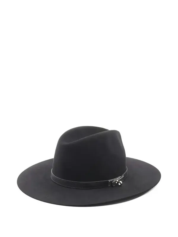 Hermès 2000s Rabbit Felt Trim Hat - Black
