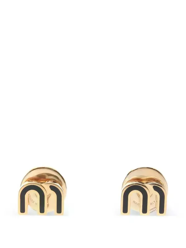 Miu Miu 2020s Logo Earrings - Gold