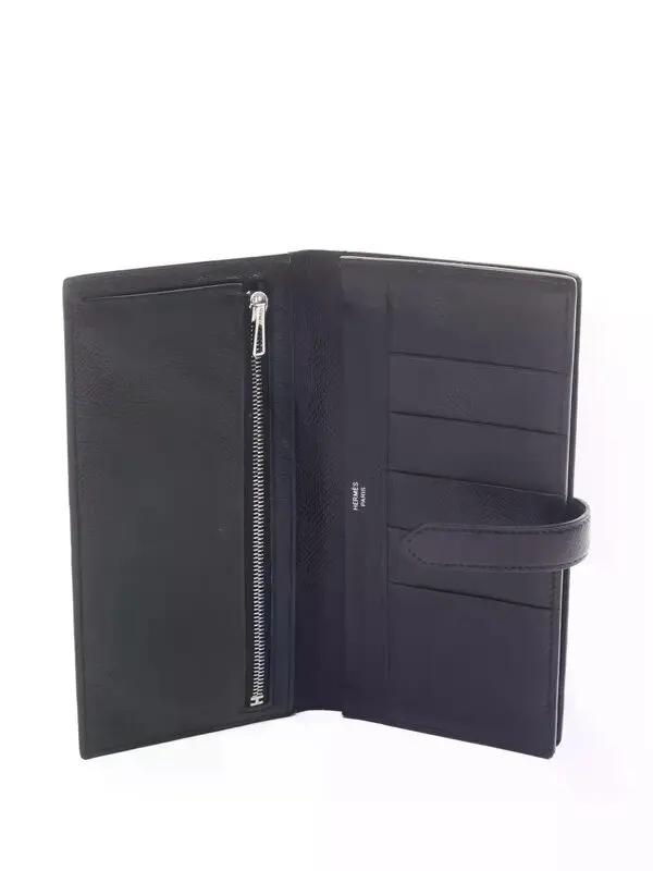 Hermès 2023 Béarn Bi-fold Leather Wallet - Black