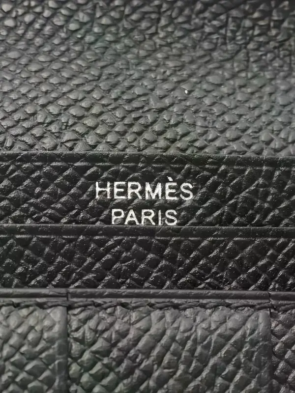 Hermès 2023 Béarn Bi-fold Leather Wallet - Black