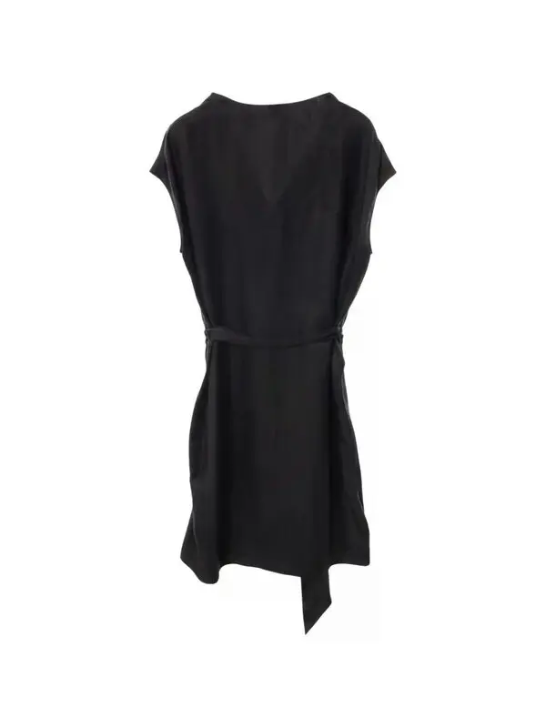 Hermès 2000s Lavallière V-neck Mini Dress
