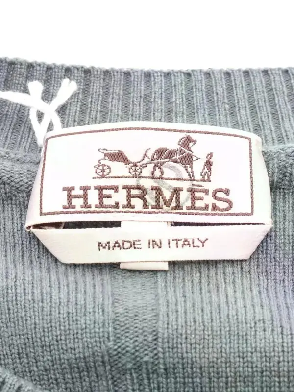 Hermès 10s H Brush Crew Neck Wool Top