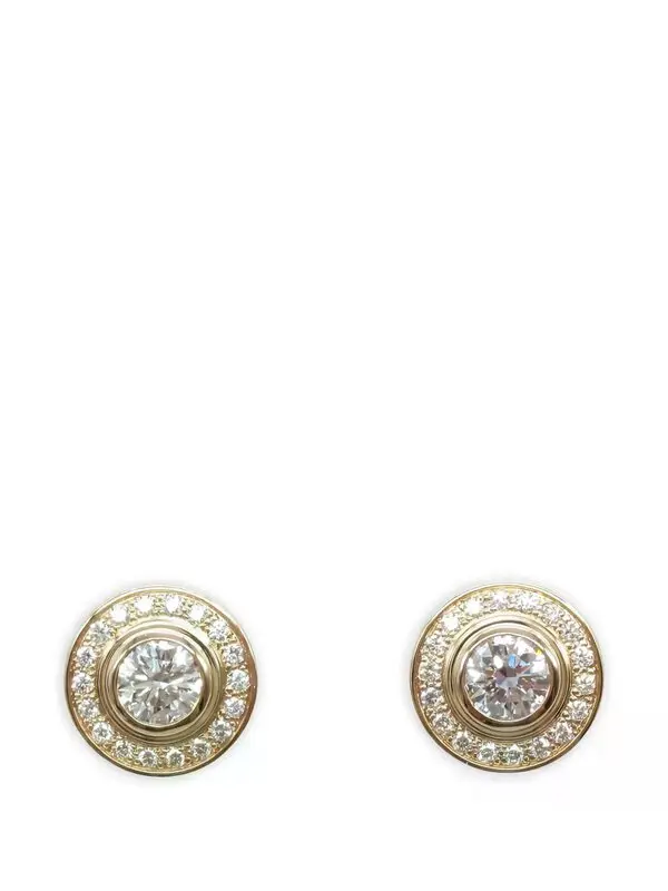 CARTIER 18k Rose Diamond Stud Earrings - Gold