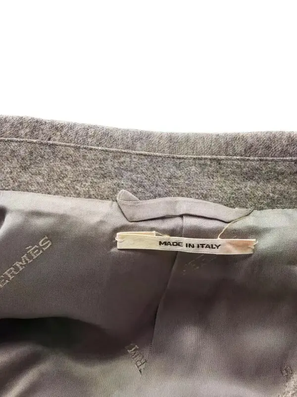 Hermès Tailored Wool Jacket With Notched Lapel And Flap Pockets