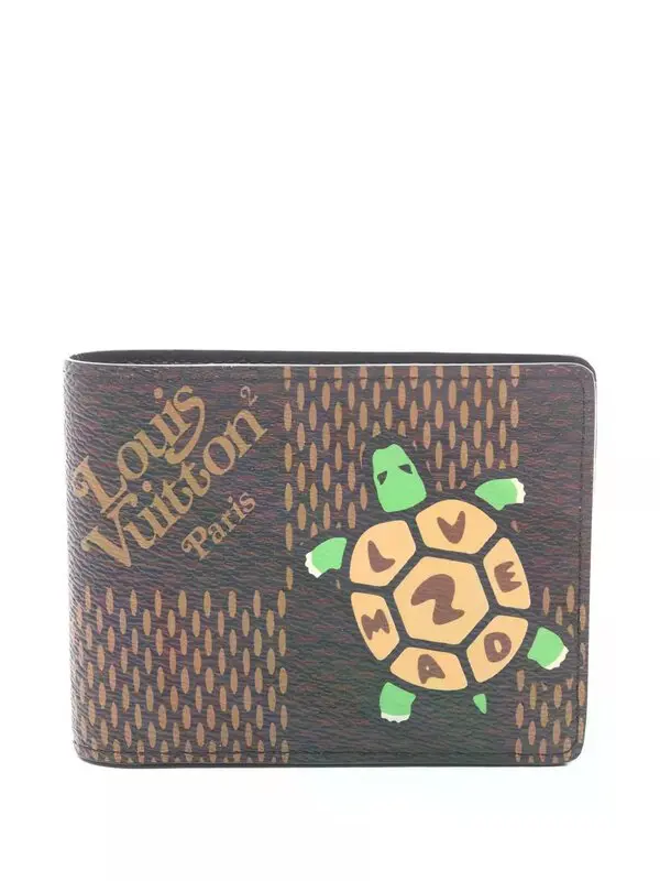 LOUIS VUITTON X Nigo 2020 Damier Ebène Bi-fold Wallet - Brown