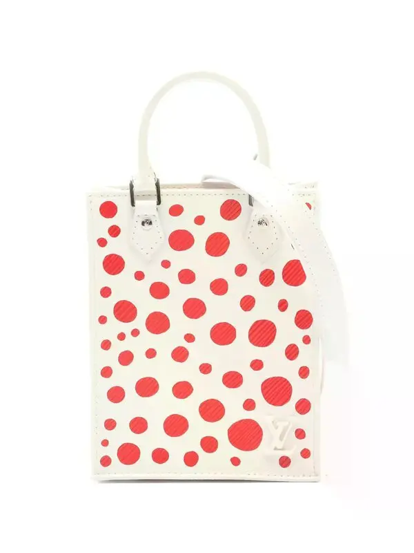 LOUIS VUITTON 2023 X Yayoi Kusama Small Dotted Handbag - White