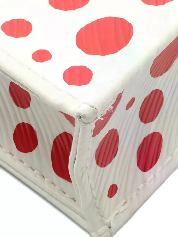 LOUIS VUITTON 2023 X Yayoi Kusama Small Dotted Handbag - White