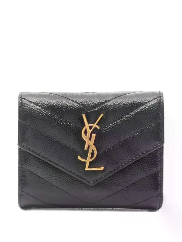 Saint Laurent 10s Cassandra Multi-fold Long Wallet - Black