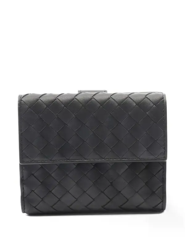 Bottega Veneta 2020s Intrecciato-leather Wallet - Black