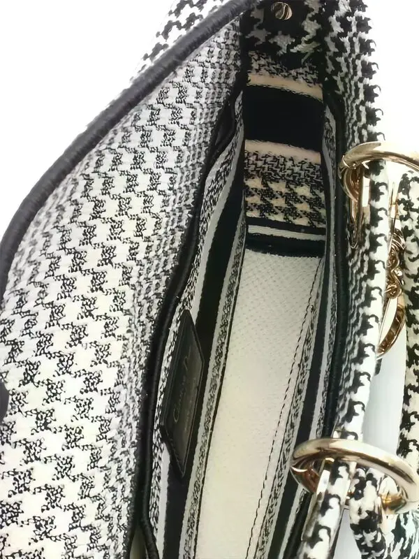 Dior Houndstooth Handle Handbag