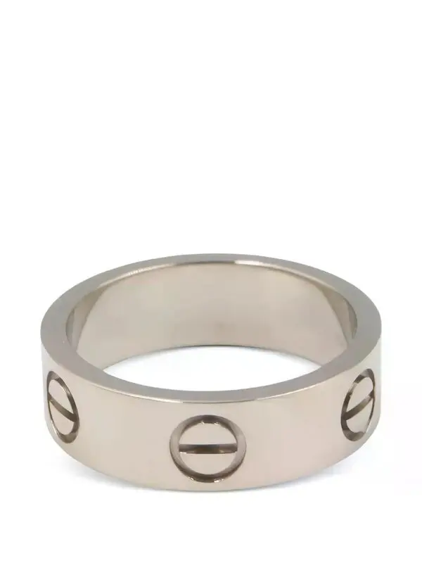 CARTIER 2010s Love Engraved Ring - Silver