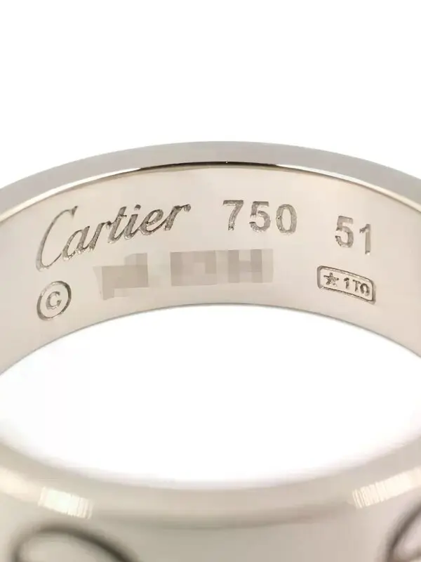 CARTIER 2010s Love Engraved Ring - Silver