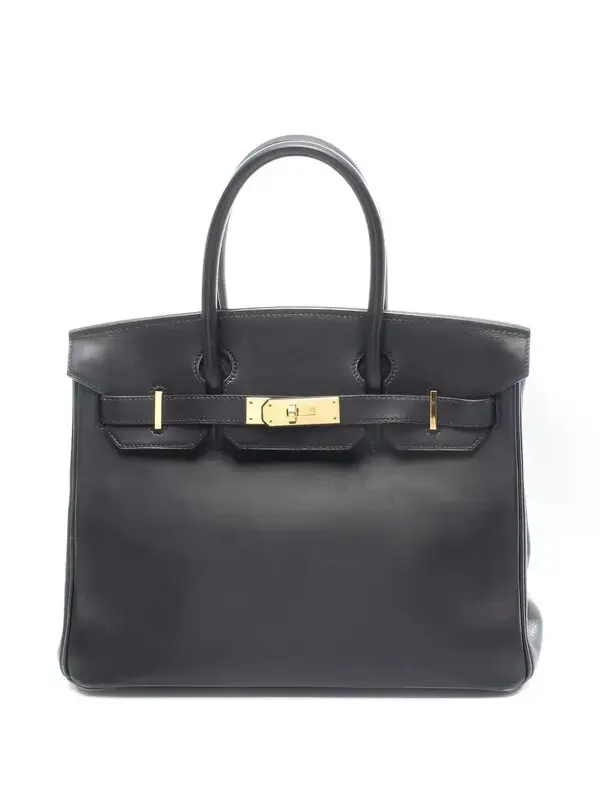 Hermès 2001 30 Birkin Leather Handbag - Black