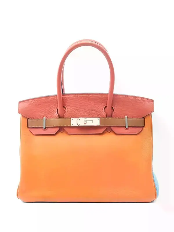 Hermès 2012 Arlequin Leather Tote Bag - Orange