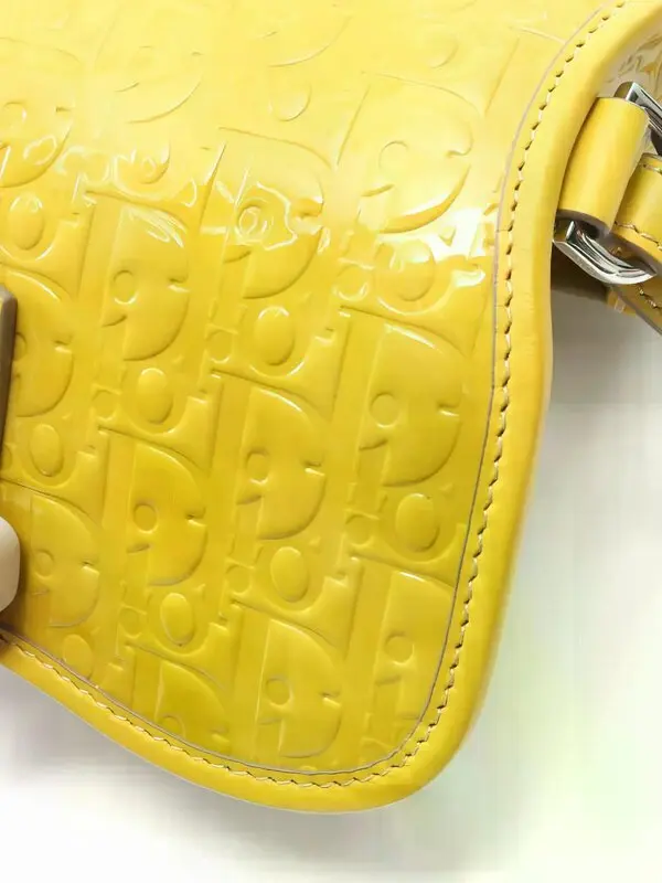 Dior 10s Mini Gallop Oblique Shoulder Bag - Yellow