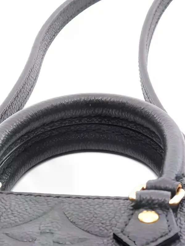 LOUIS VUITTON 2021 Petit Sac Plat Monogram Embossed Leather Bag