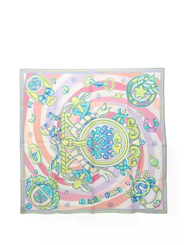 Hermès 70s Candy Libris Silk Scarf - Pink