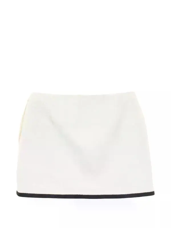 Gucci Interlocking G Tweed Mini Skirt - White