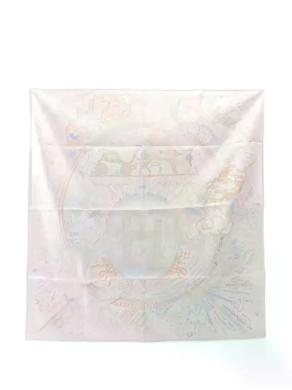Hermès 1990s Printed Silk Scarf