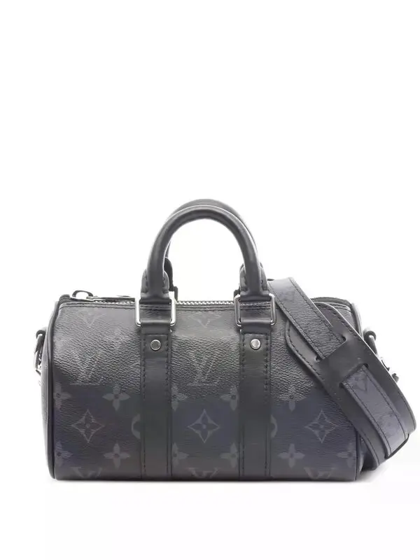LOUIS VUITTON 2010s Xs Reverse Monogram Eclipse Keepall Handbag - Grey