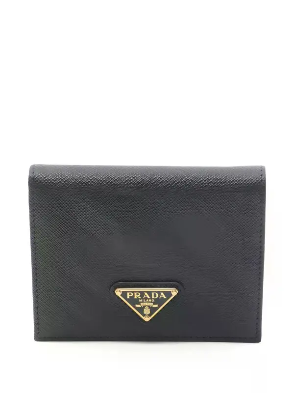 Prada 2020s Leather Bi-fold Wallet - Black