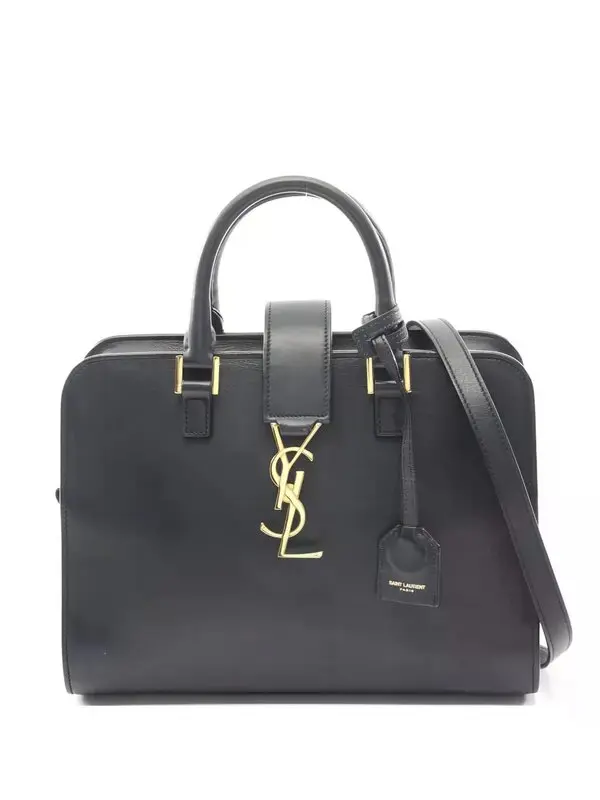 Saint Laurent 2000s Baby Cabas Leather Tote Bag - Blue