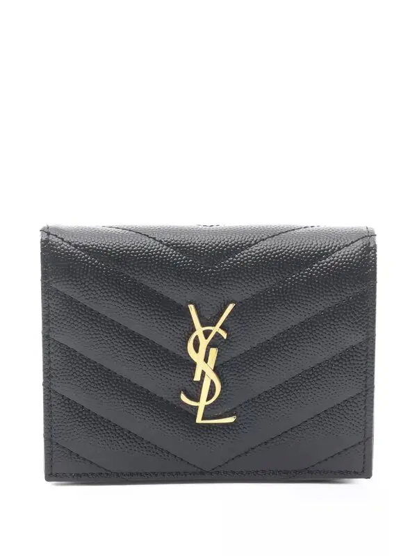 Saint Laurent 2020s Monogram Wallet - Black